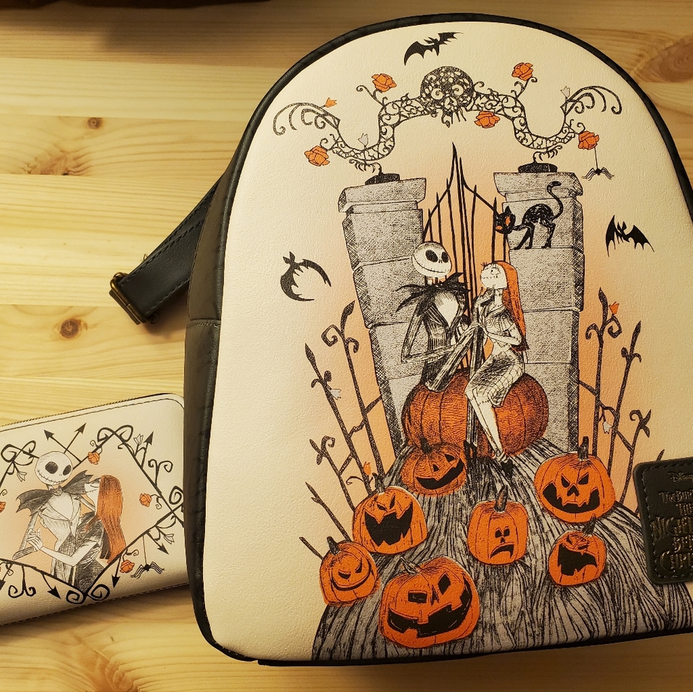 Loungefly Nbc Jack And Sally Bag W/Matching Wallet - Gem